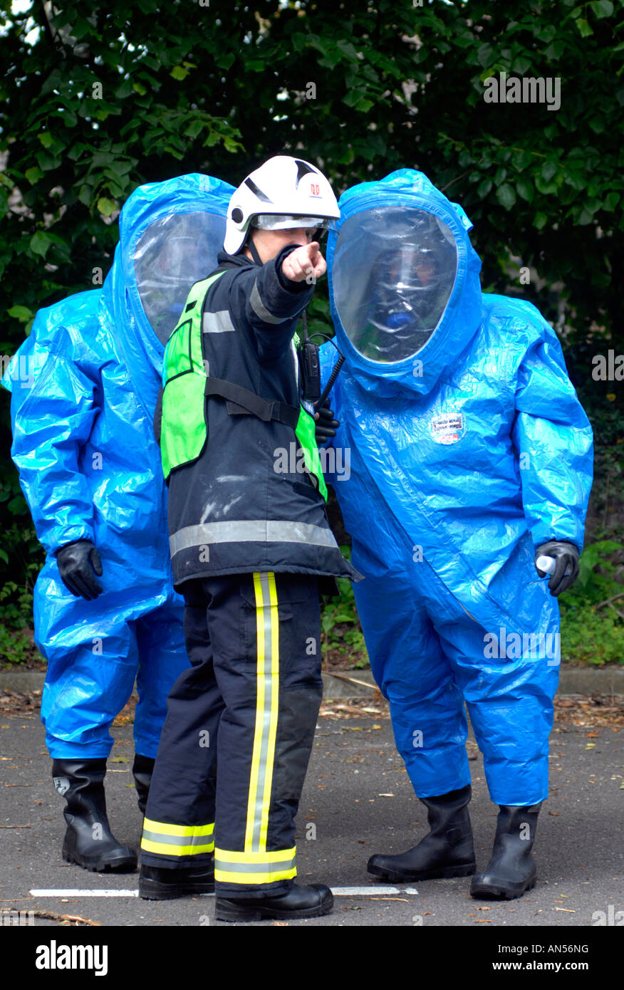 Emergency services take part in a chemical or biological attack ...