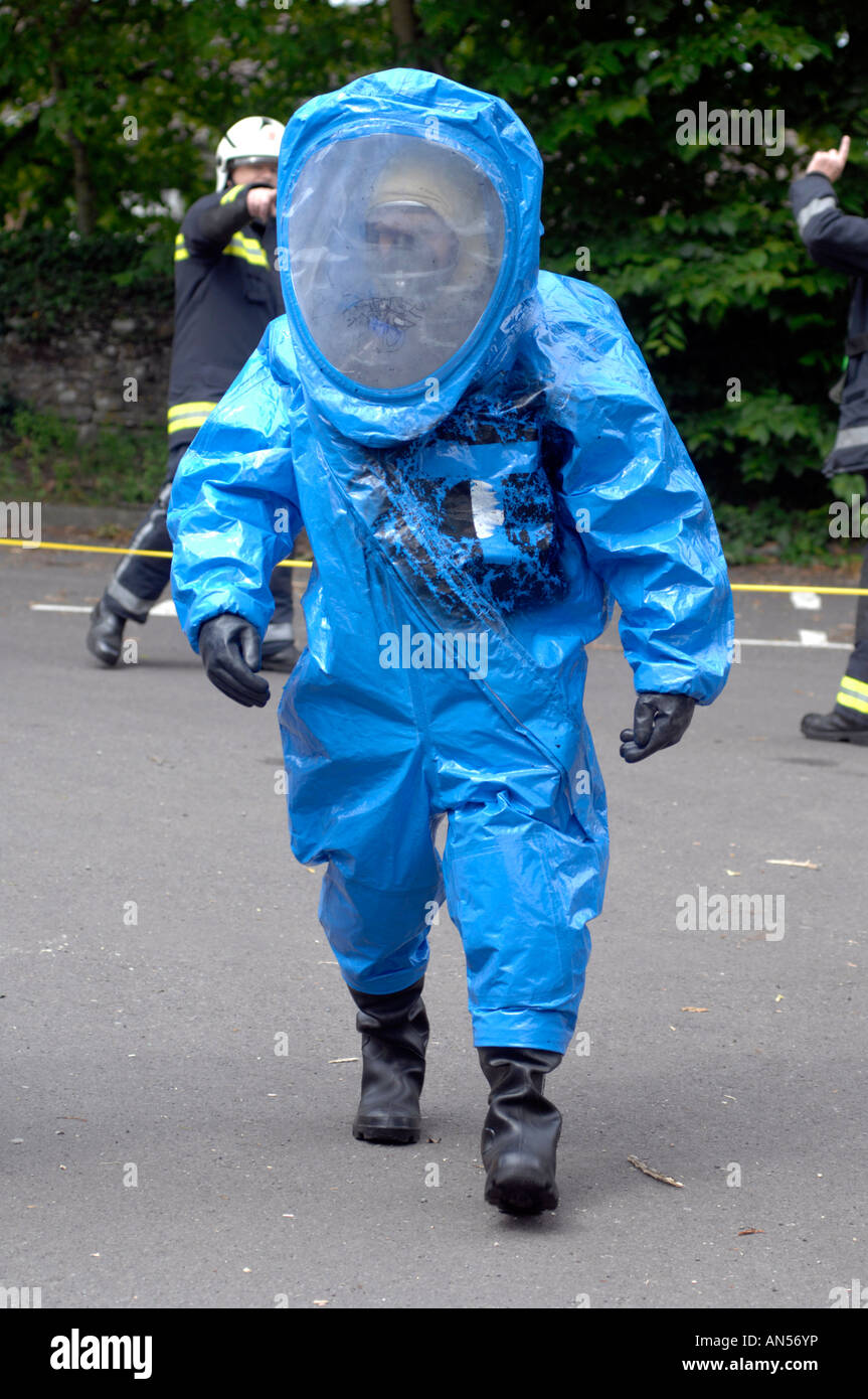 Emergency services take part in a chemical or biological attack ...