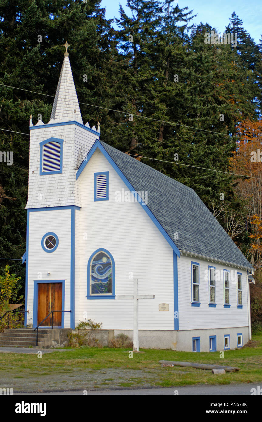 Cape Mudge Quadra Island Kwagiulth Church BC British Columbia Canada ...