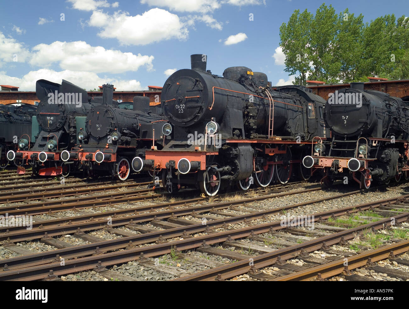 Steam engines locomotives Stock Photo - Alamy