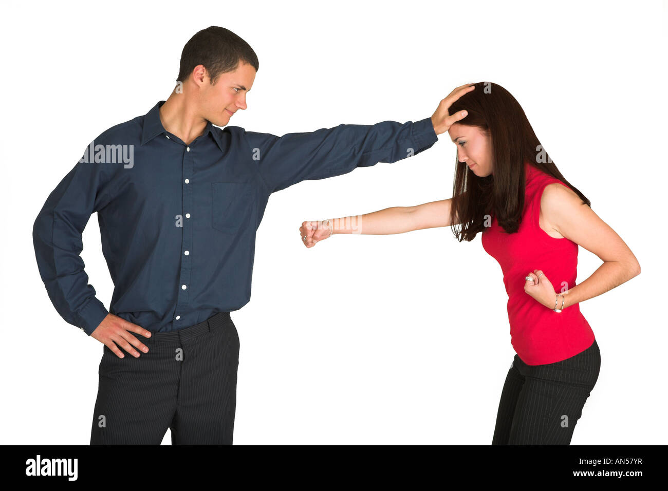 Corporate business partners fighting Stock Photo - Alamy