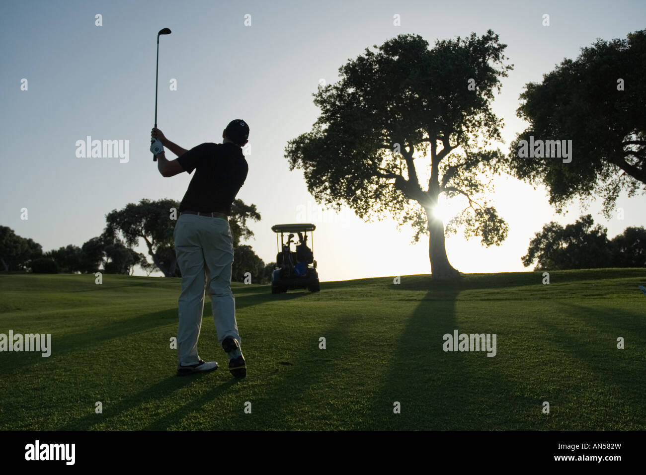 golfer in action Stock Photo - Alamy