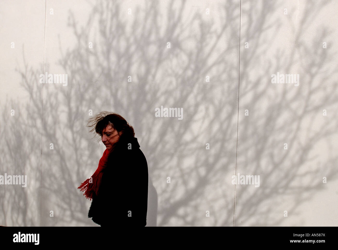 Lady alone depressed shadow hi-res stock photography and images - Alamy