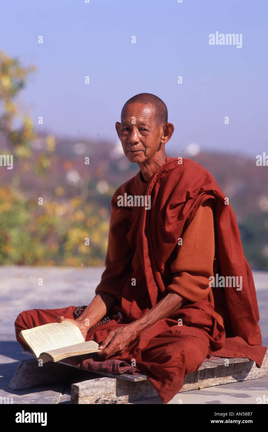 Myanmar Burma Sagaing theravada buddhist monk man people Stock Photo ...