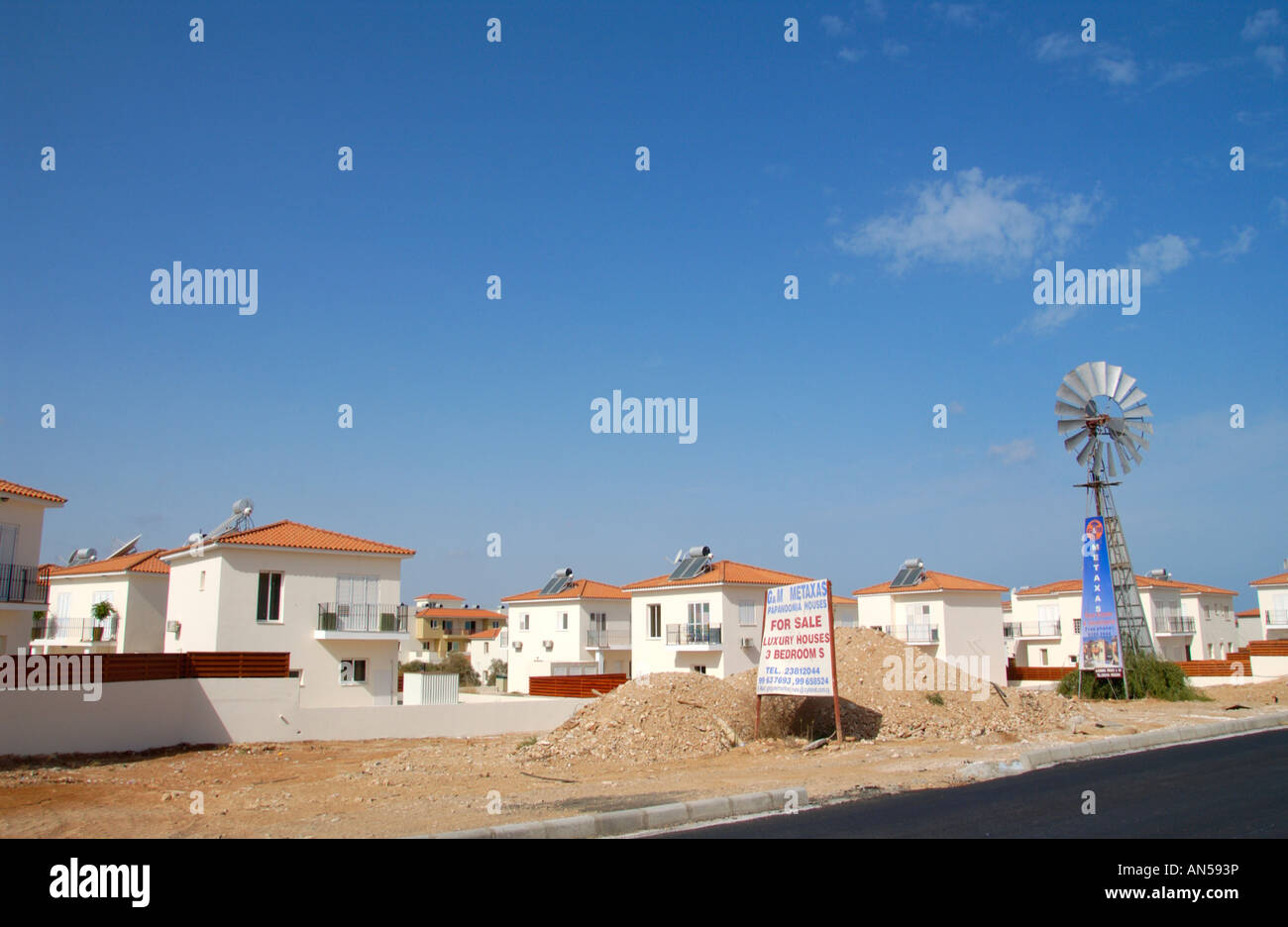 Houses under construction at Pernera Cyprus EU Stock Photo - Alamy