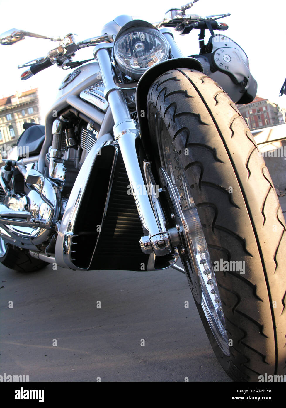 harley davidson v road front view Stock Photo - Alamy