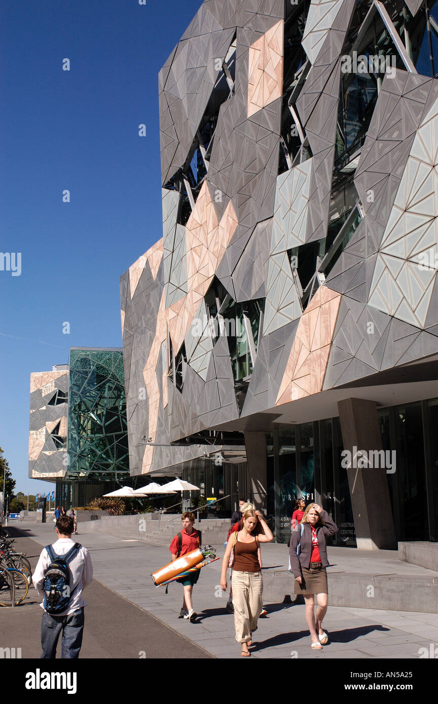 Federation Square public building in Melbourne Australia Stock Photo ...