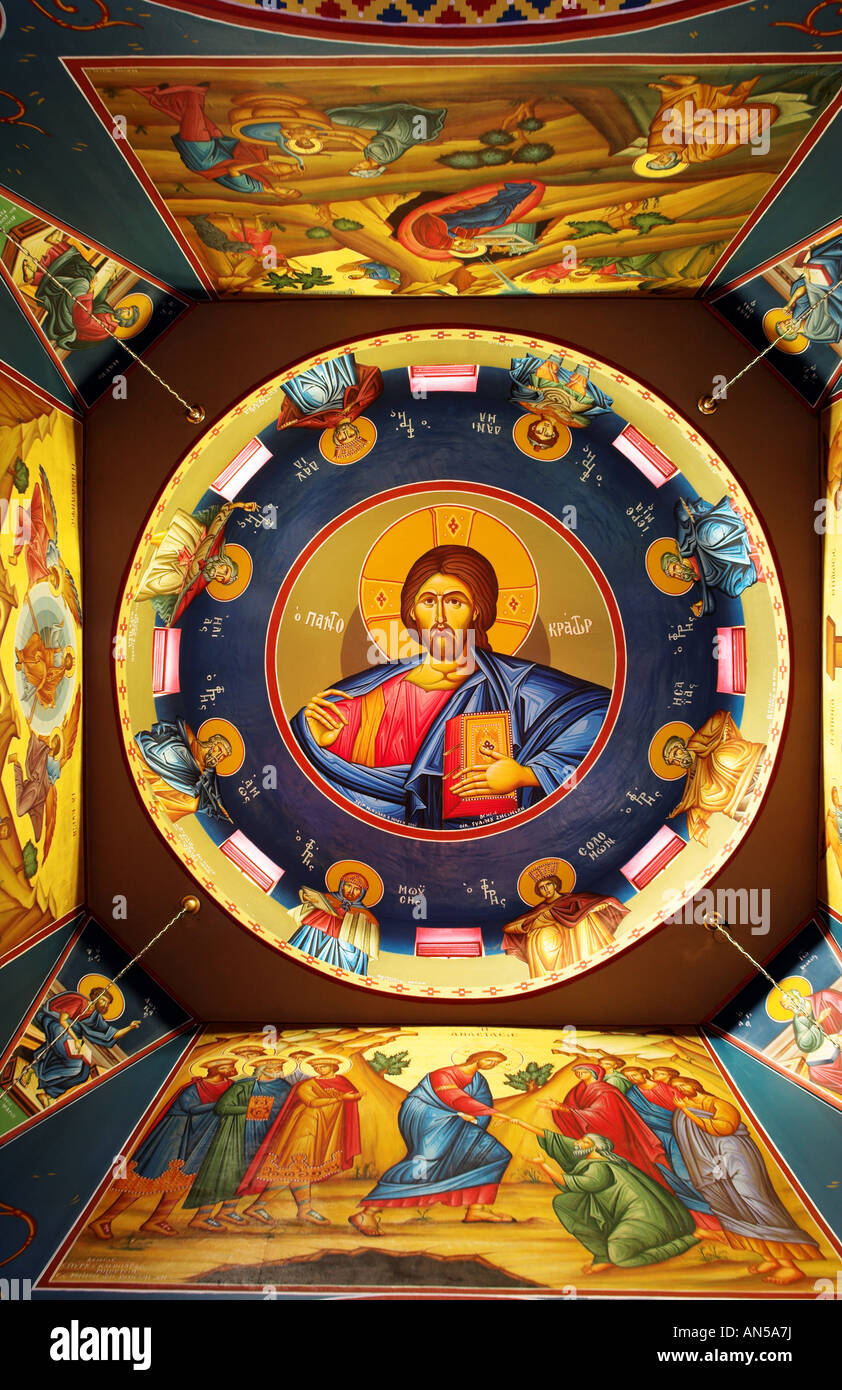The ceiling of a Greek Orthodox Church South Africa Stock Photo - Alamy