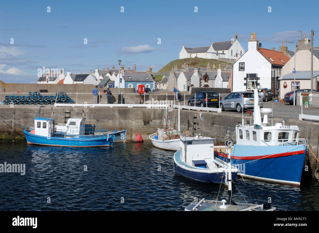 Findochty, quiet Fishing Village in North East,Grampian Region ...