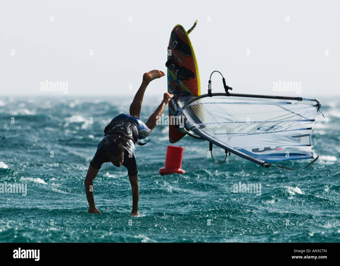 a windsurfing accident Stock Photo - Alamy