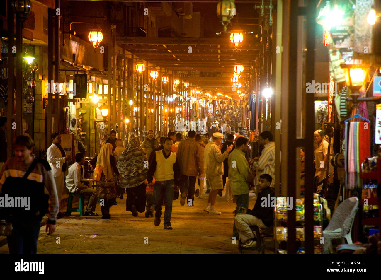 The Souk at night in Luxor Egypt Stock Photo - Alamy