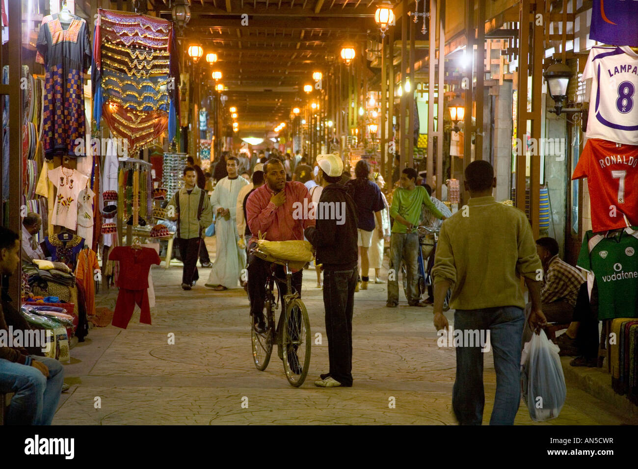 The Souk at night in Luxor Egypt Stock Photo - Alamy