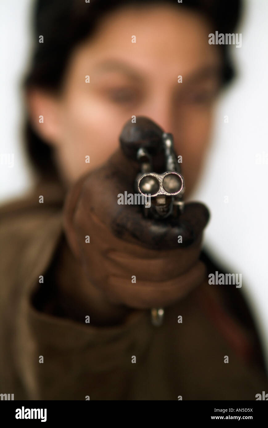 Closeup hand pointing gun camera hi-res stock photography and images ...
