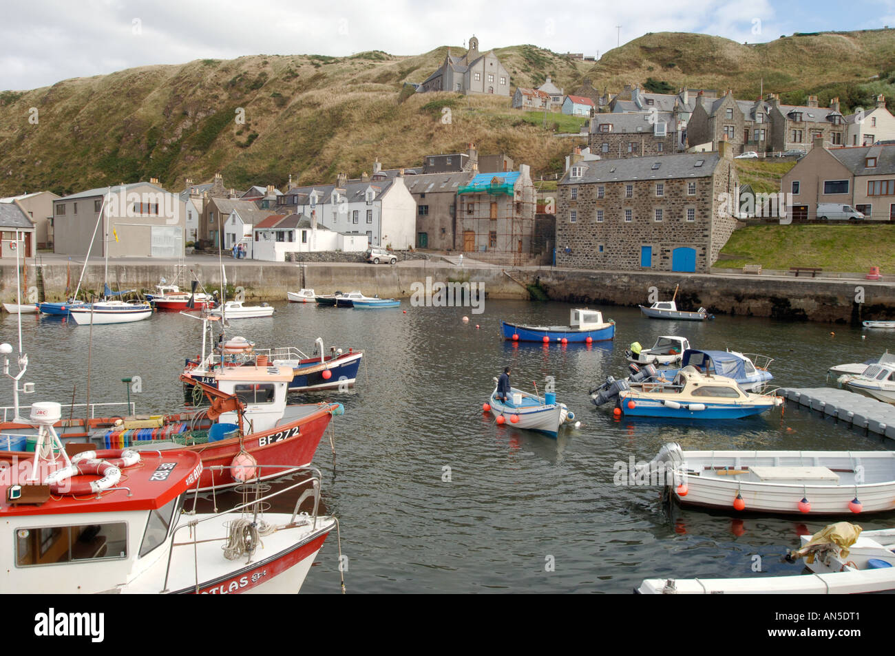 Gardenstown on the Aberdeenshire Coast, Grampian Region. Scotland Stock ...