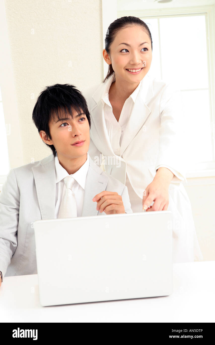 Portrait of Japanese office workers Stock Photo - Alamy