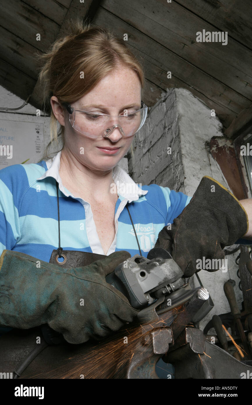 Female blacksmith working forge hi-res stock photography and images - Alamy