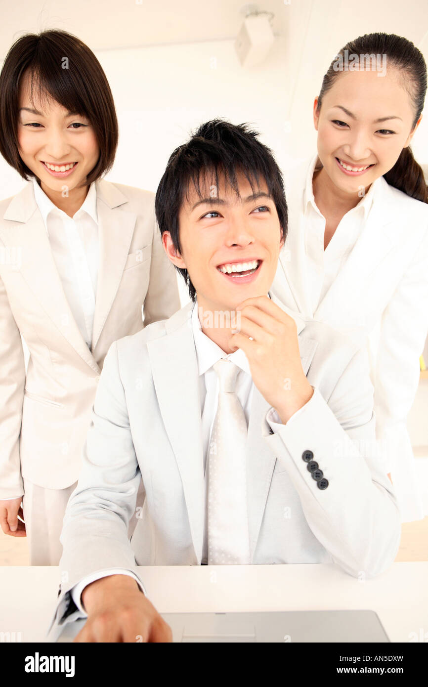 Portrate of Japanese office workers Stock Photo - Alamy