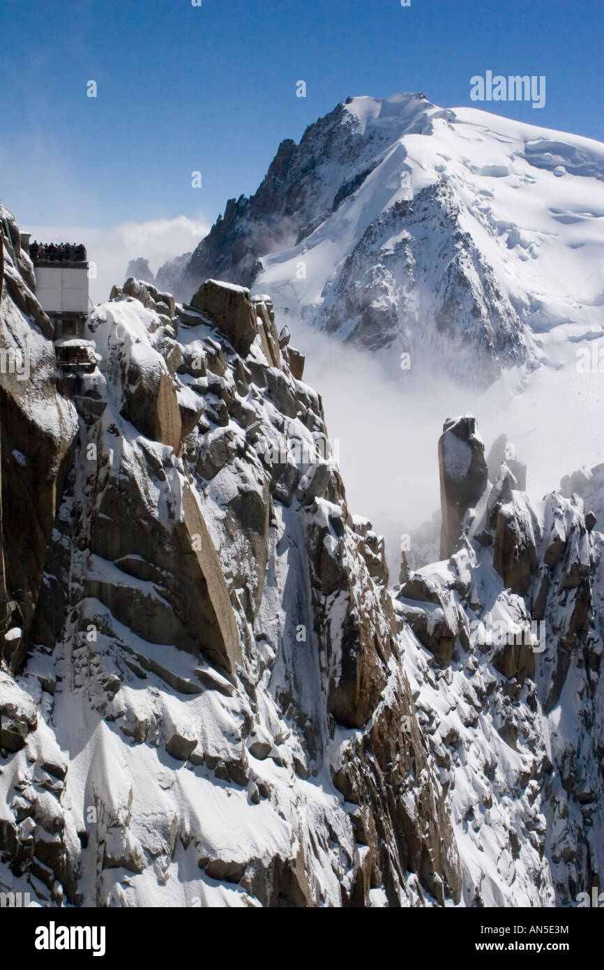Aiguille du midi mont blanc chamonix france hi-res stock photography ...