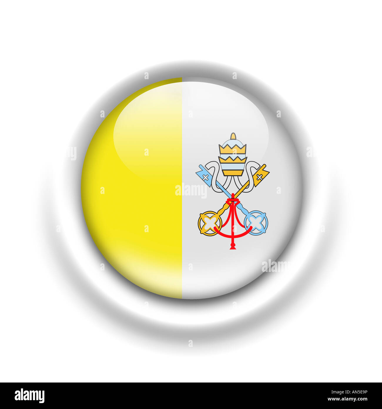Vatican City ( the Holy See ) flag Stock Photo - Alamy