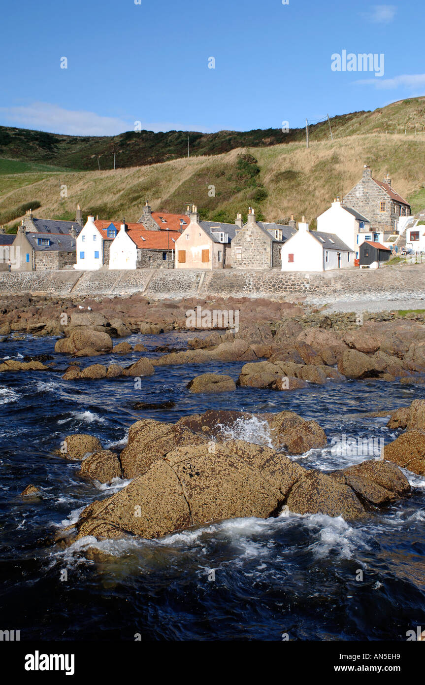 Crovie village on the Banffshire coast west of Fraserburgh in Grampian ...