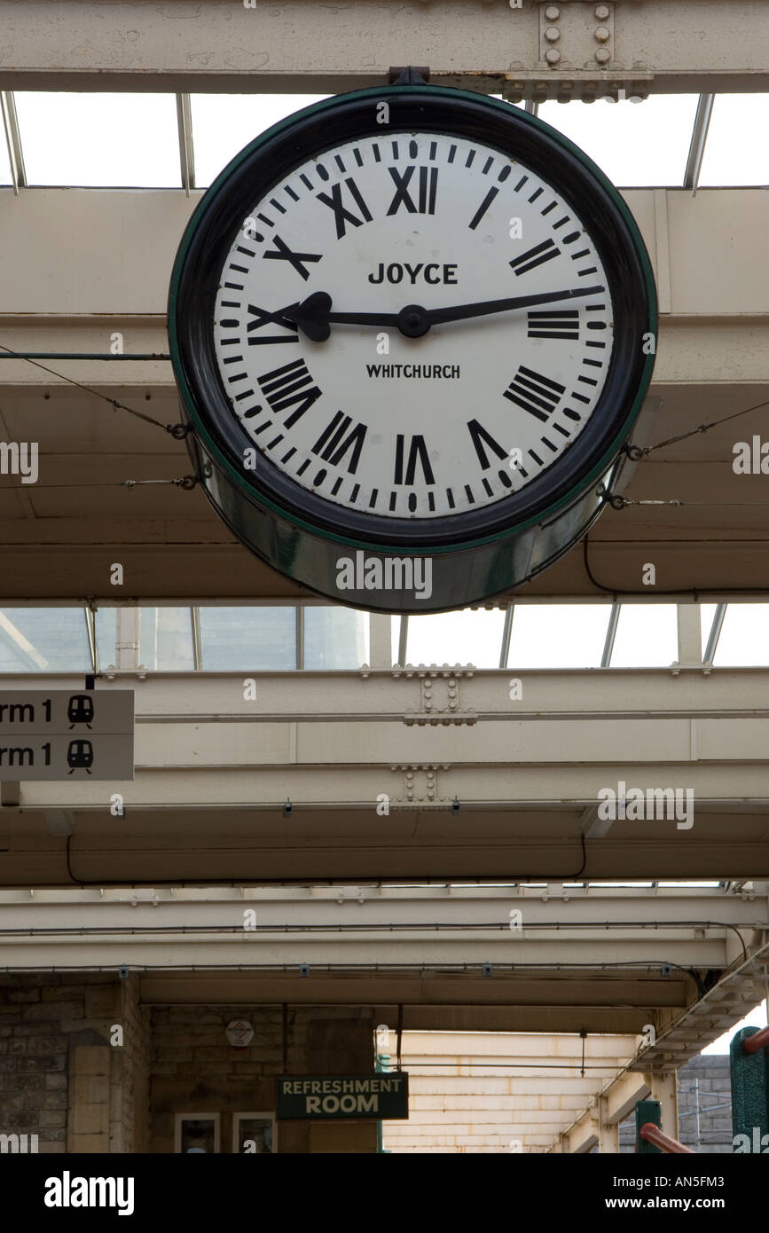 The famous clock at Carnforth railway station Lancashire England where ...