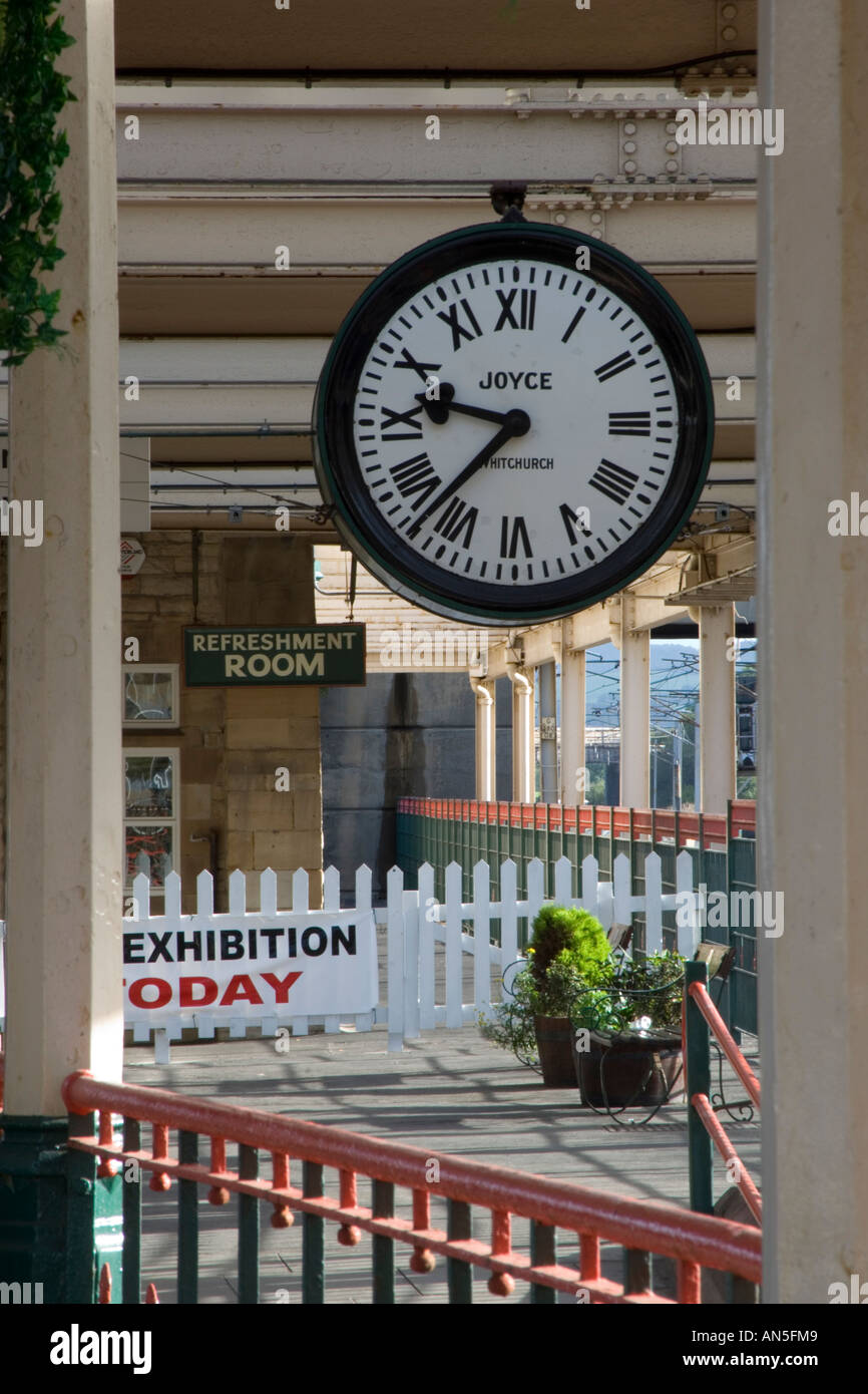 The famous clock at Carnforth railway station Lancashire England where ...