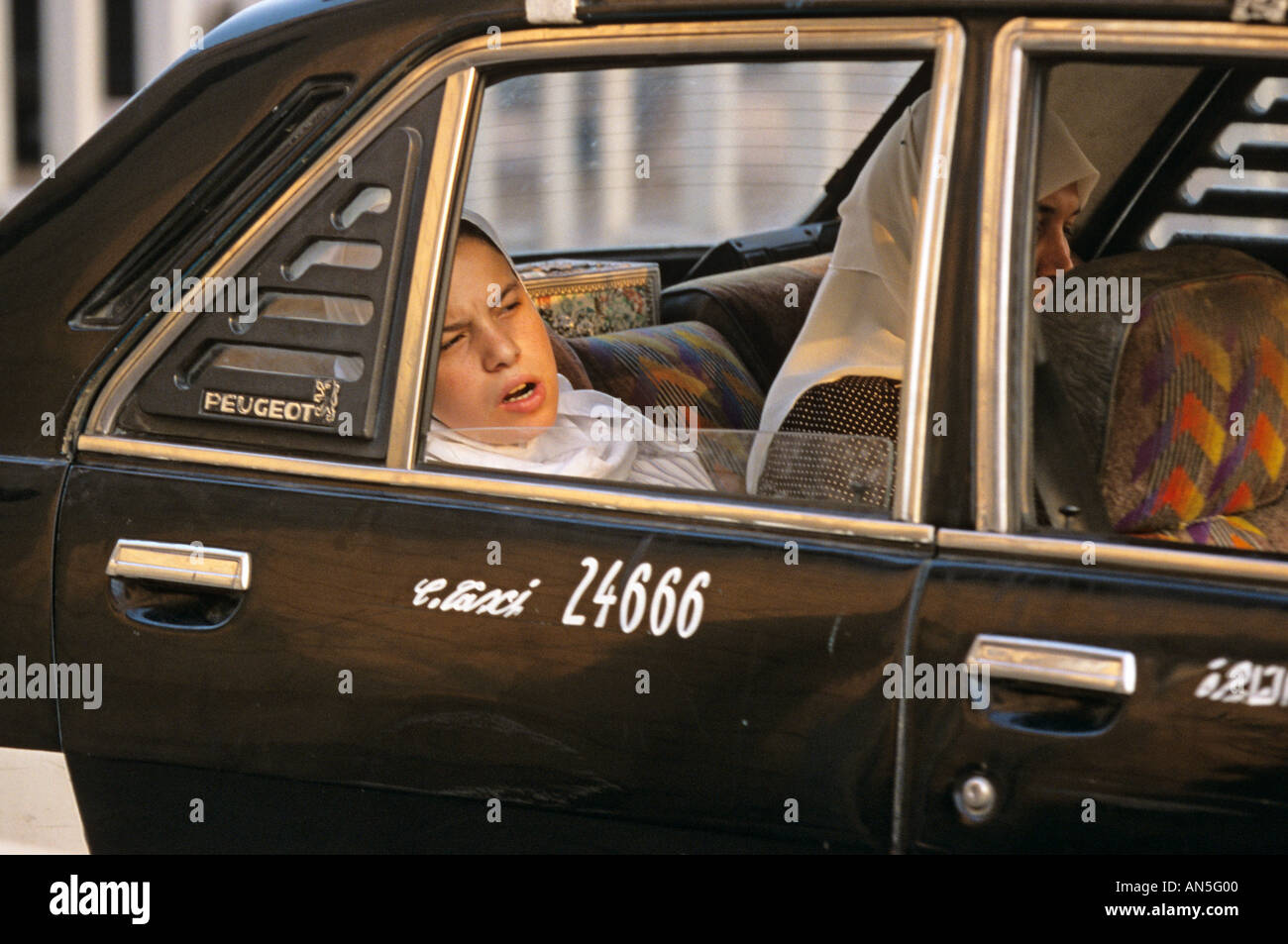 Women in taxi, Cairo, Egypt Stock Photo - Alamy