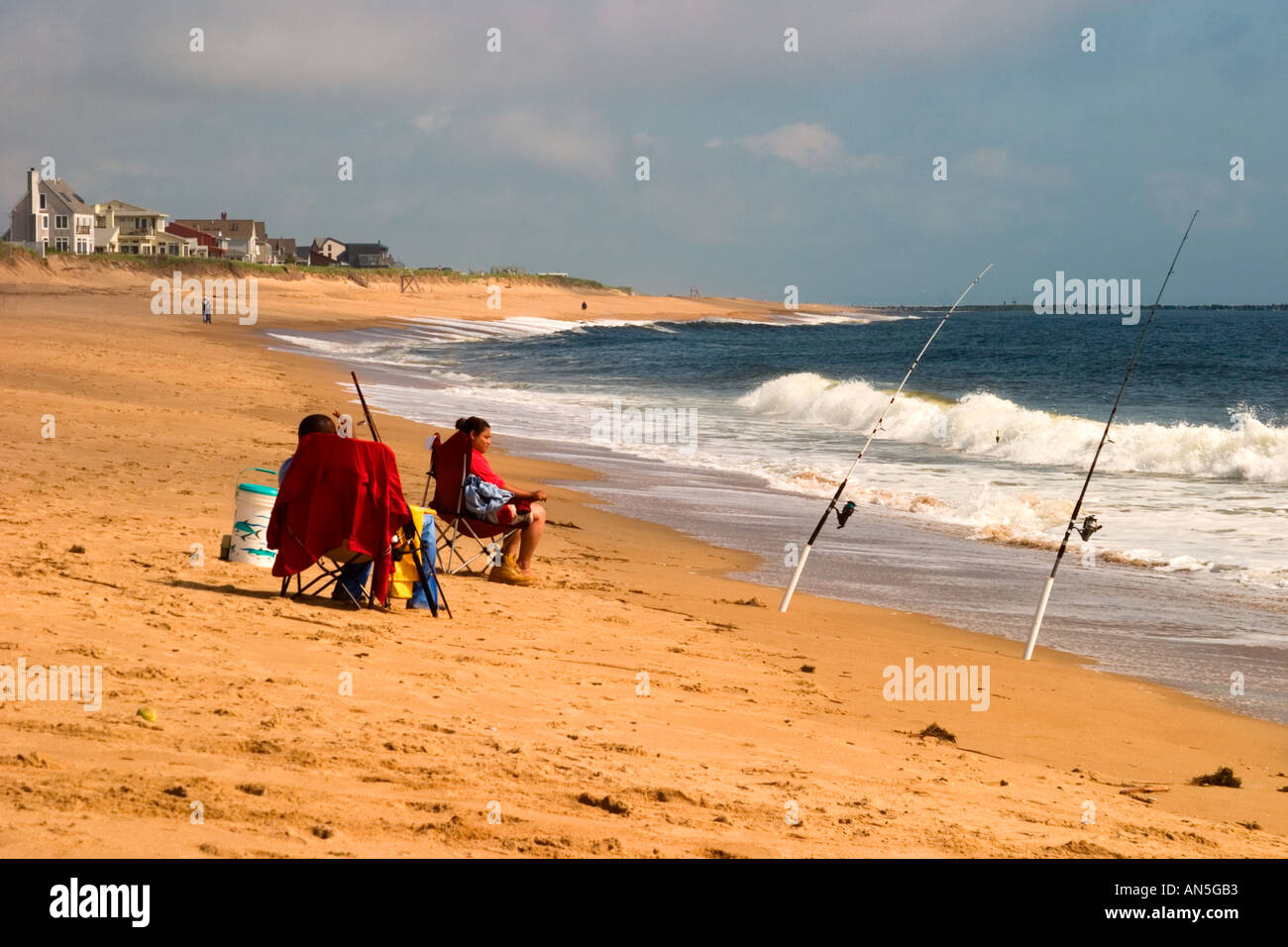 Surfcasting beach fishing hi-res stock photography and images - Alamy
