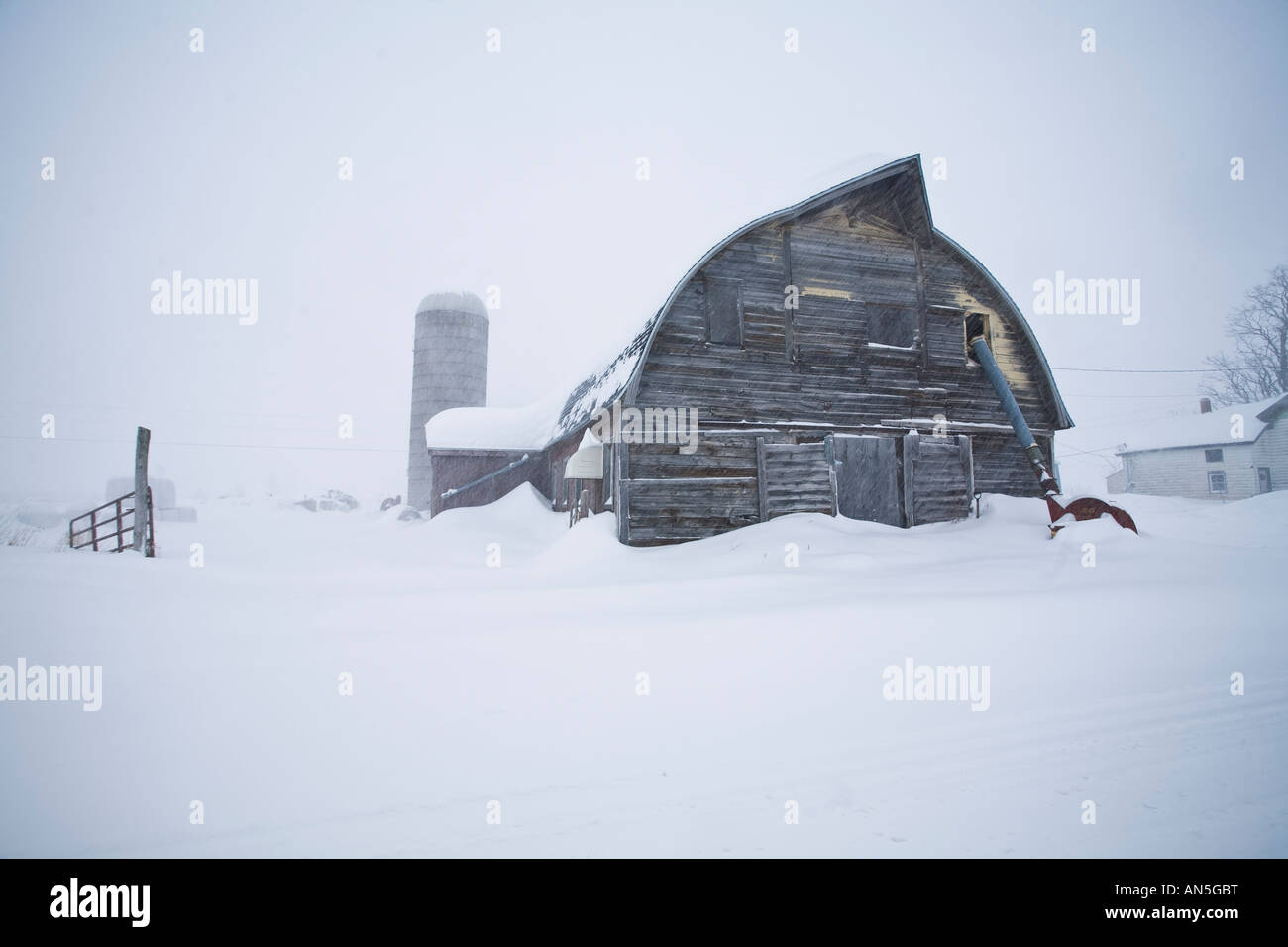 The Valentine s Day Blizzard of 2007 rages at a farm in Williston ...