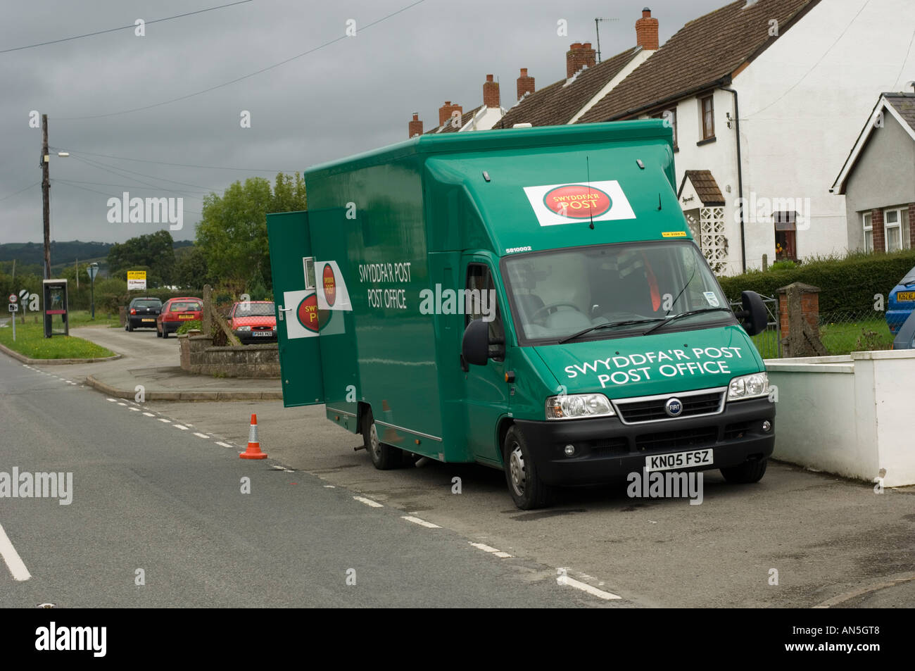 Post office mobile rural office visiting the small village of Talsarn ...