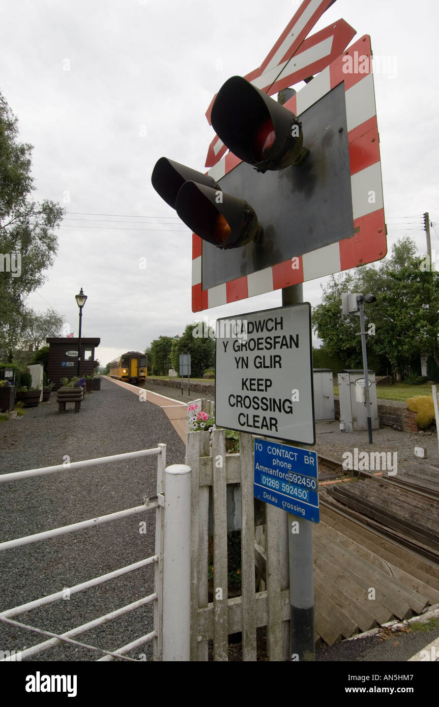 Dolau railway station on the Heart of Wales line Powys Mid Wales Stock ...