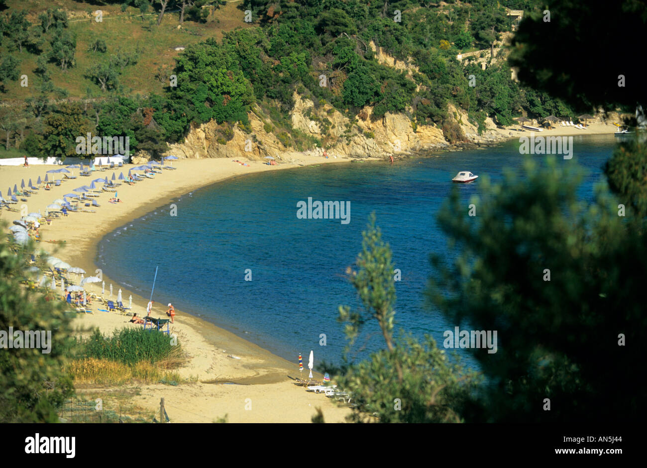 greece skiathos troulos beach Stock Photo - Alamy