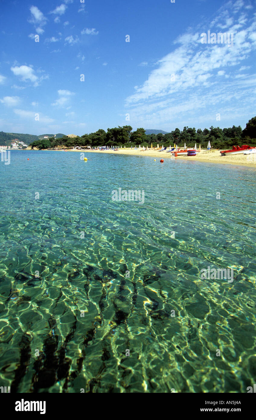 greece northern sporades skiathos island vromolimnos beach Stock Photo ...
