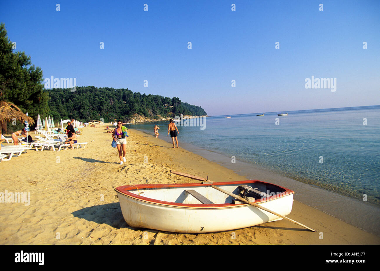 greece northern sporades skiathos island vromolimnos beach Stock Photo ...