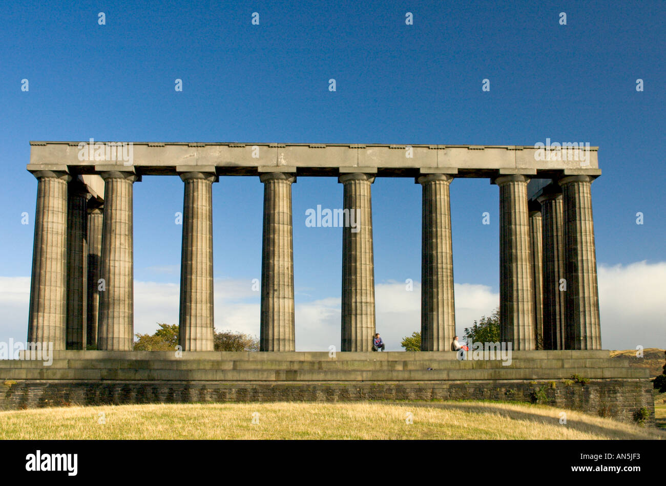 The unfinished National Monument in Edinburgh Scotland UK Stock Photo ...