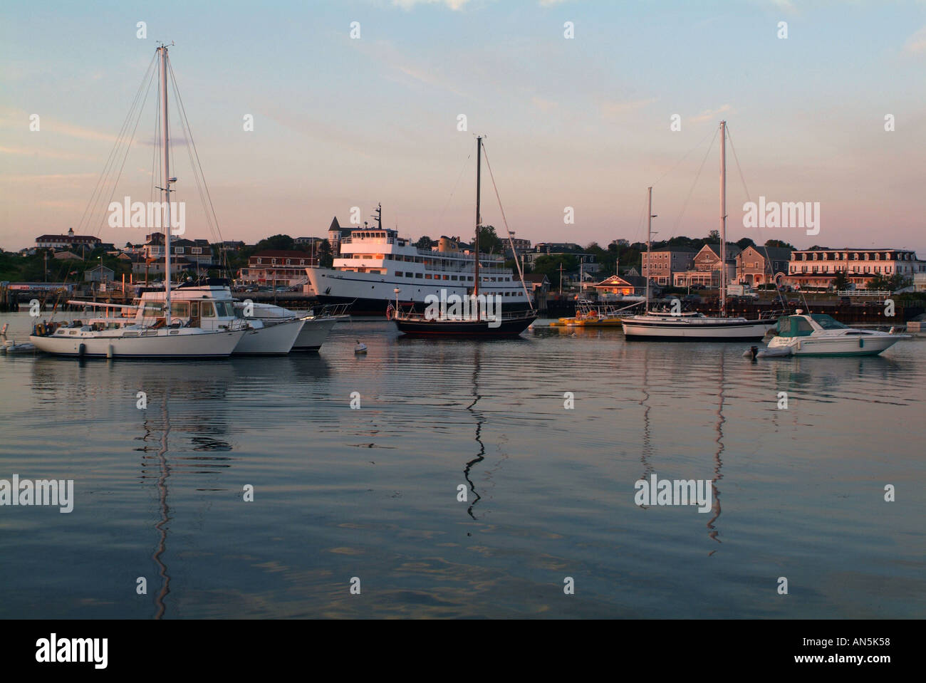 Boats in Old Harbor Block Island Rhode Island Historic American Seaport ...