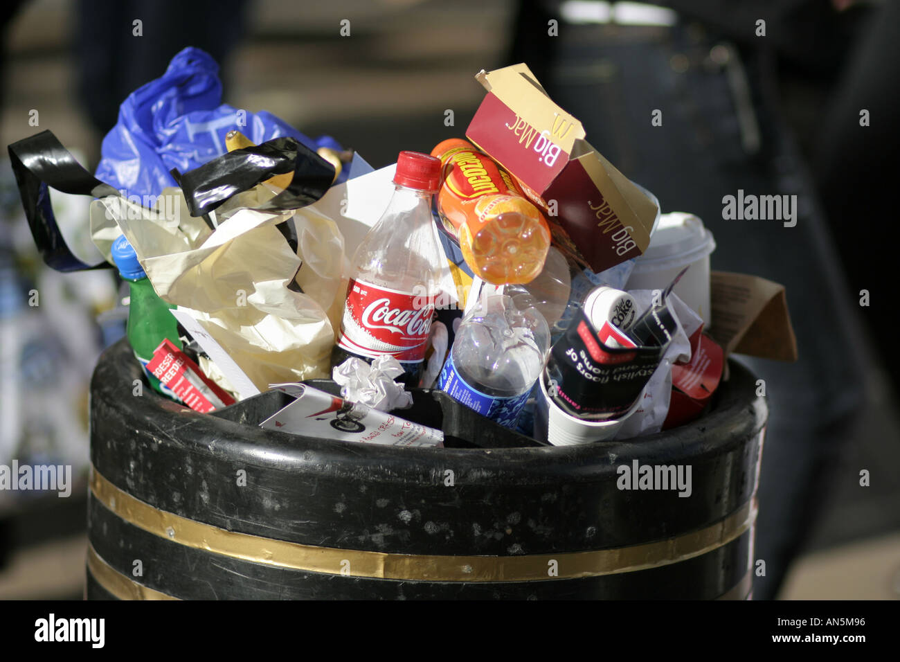 Overfilled Rubbish Trash Bin High Resolution Stock Photography and ...