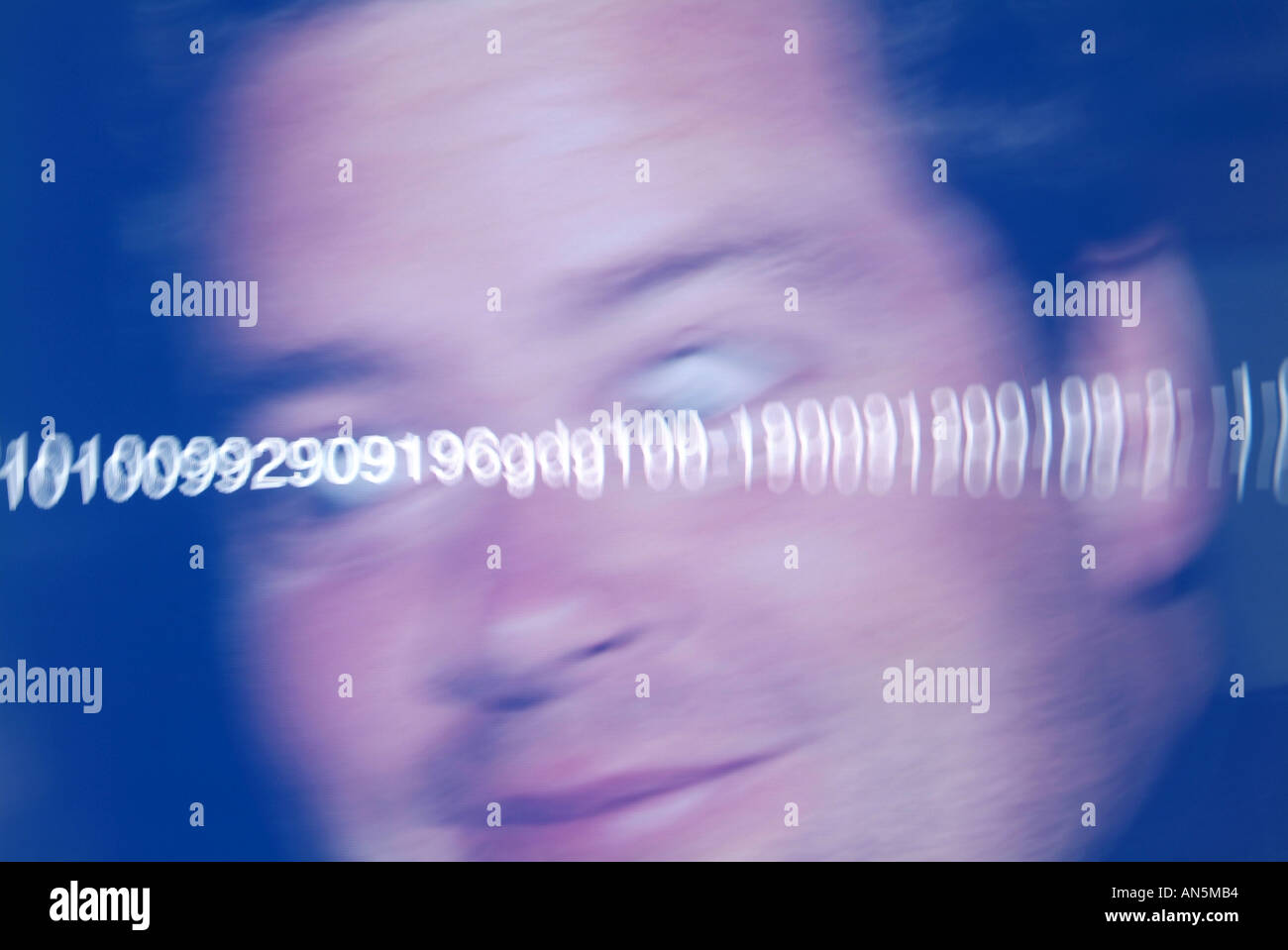 strange man with binary code abstract surreal image Stock Photo - Alamy