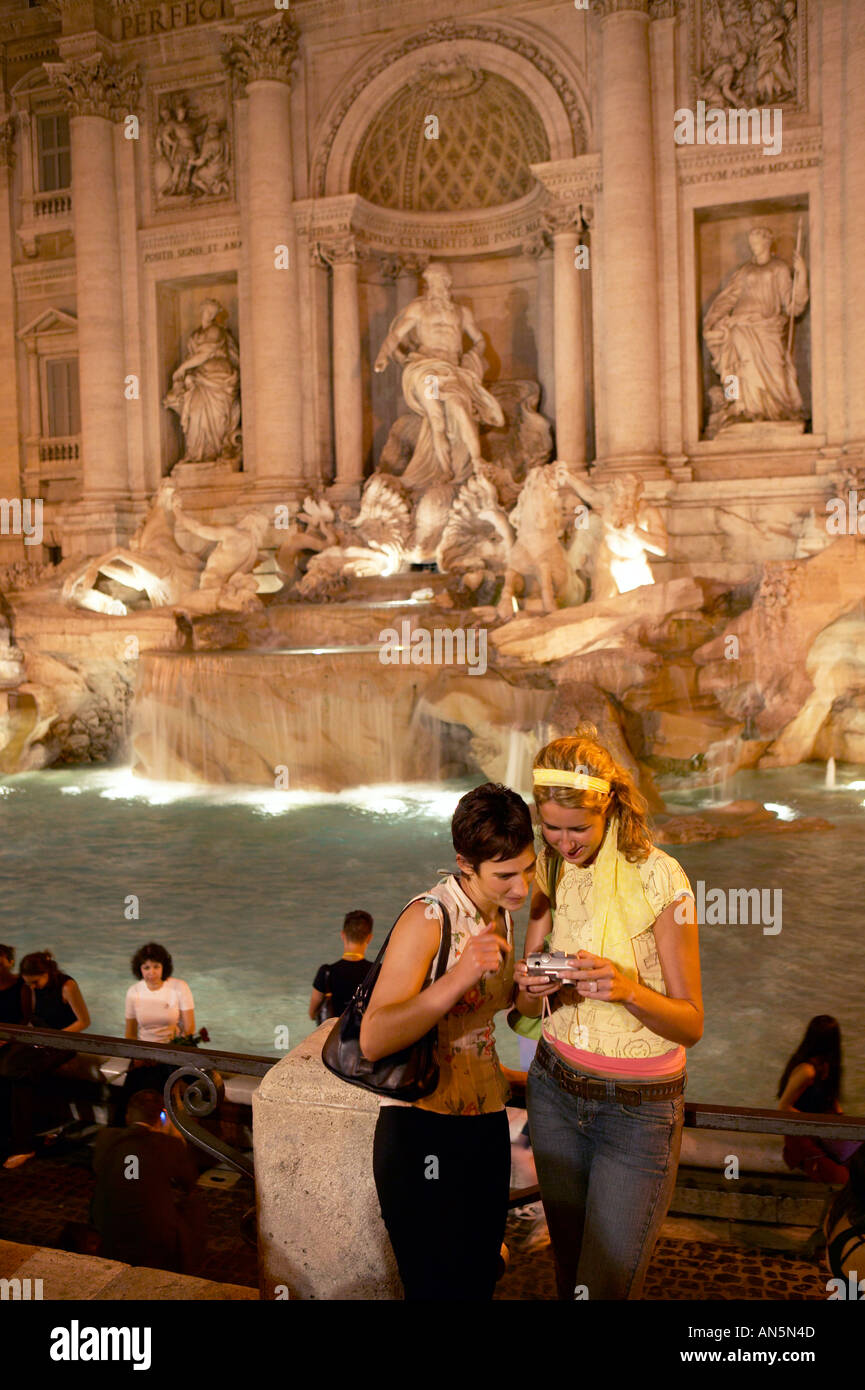 Trevi Fountain at night Rome Italy model release 449 452 Stock Photo ...