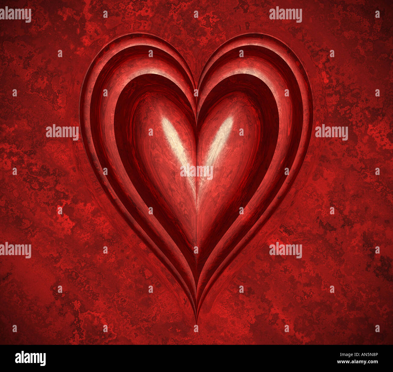 big red grunge style love heart on mottled background Stock Photo - Alamy