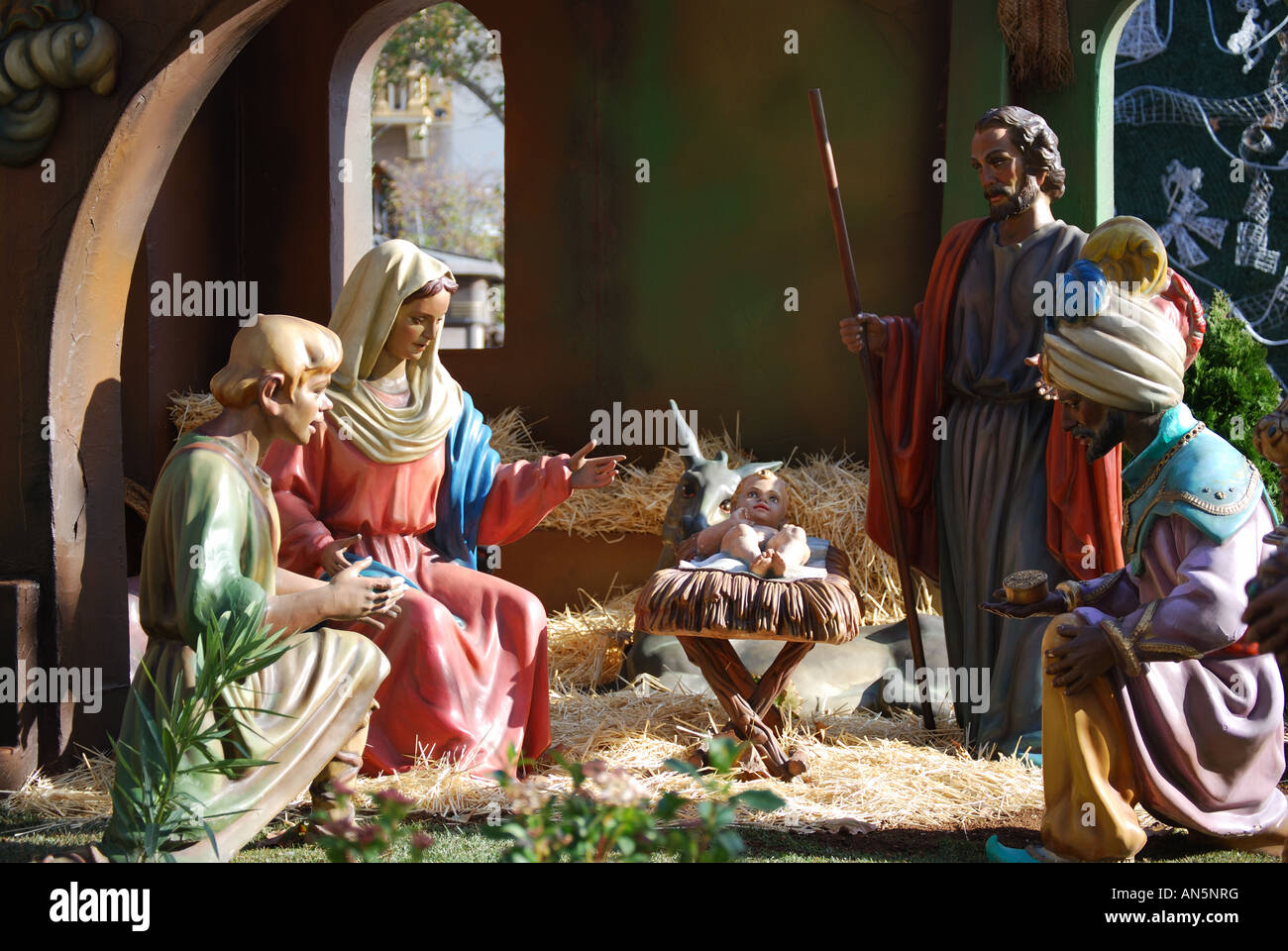 Nativity scene, Aguntamiento Plaza, Valencia, Costa del Azahar ...