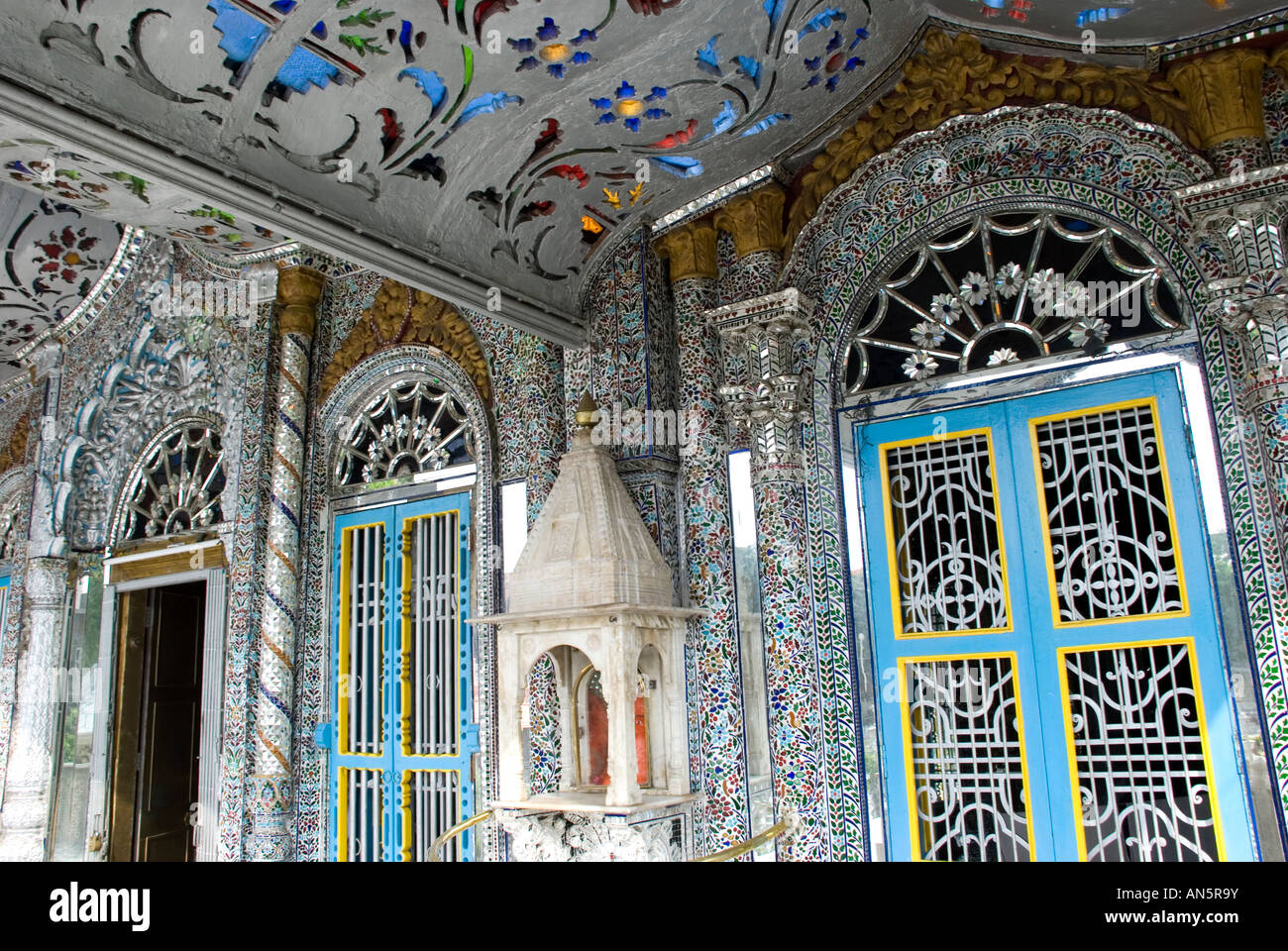 jain temple porch, kolkata, india Stock Photo - Alamy