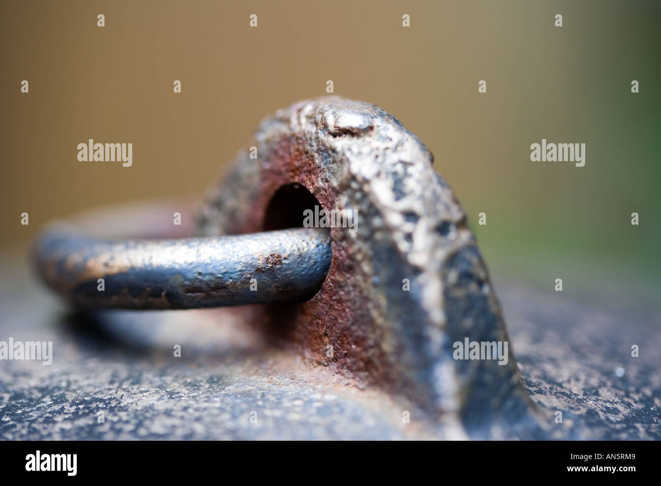 Metal ring hook on a garden stove Stock Photo - Alamy