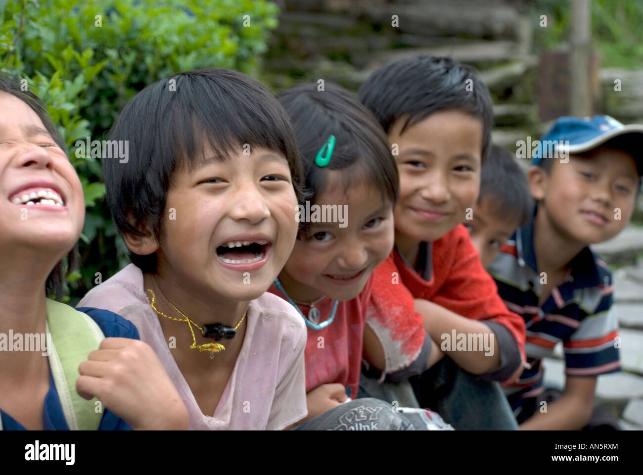 kirat rai children in pastanga village, sikkim, india Stock Photo - Alamy