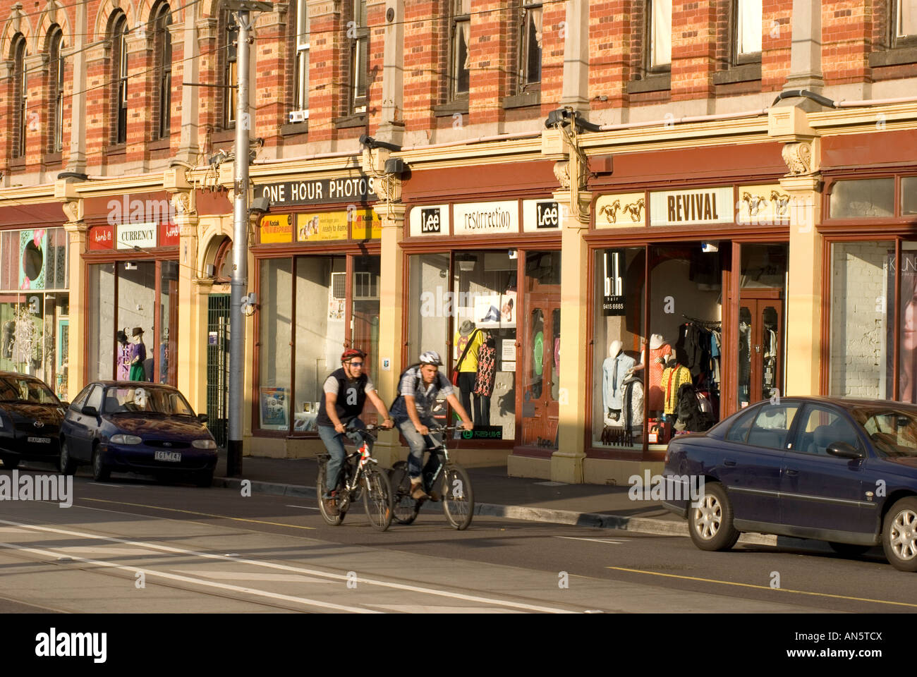 brunswick street scene, fitzroy, melbourne, australia Stock Photo - Alamy