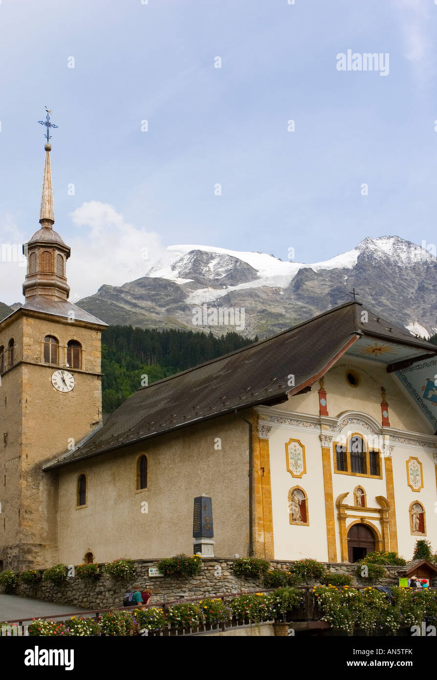 Baroque Village Church, Les Contamines Montjoie France Stock Photo - Alamy