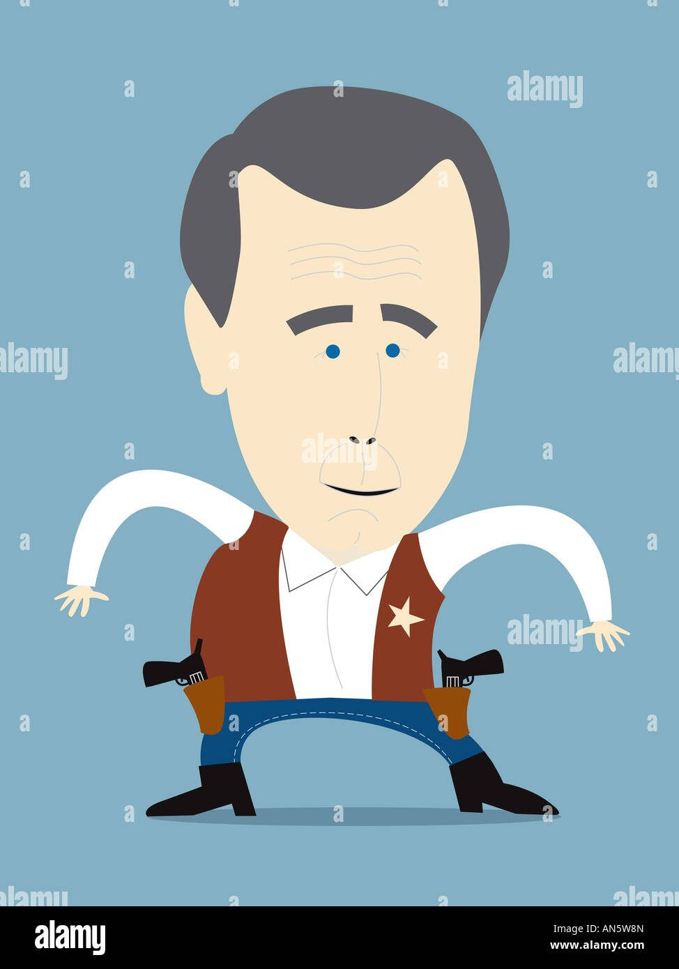 George W Bush Cartoon Caricature