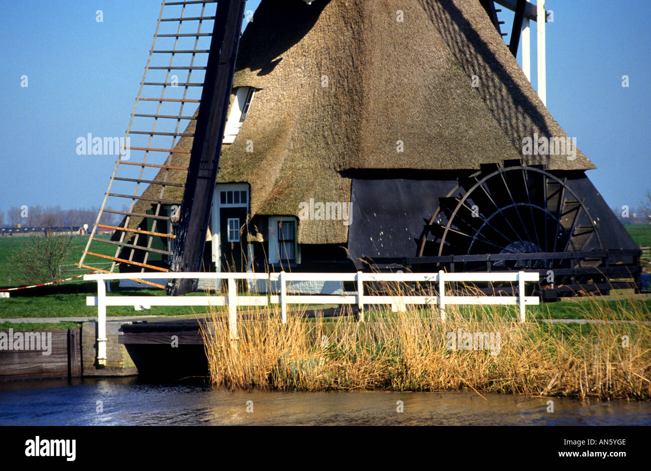 Windmill near Leiden Oude Ade Warmond De the Kaag Netherlands Holland ...