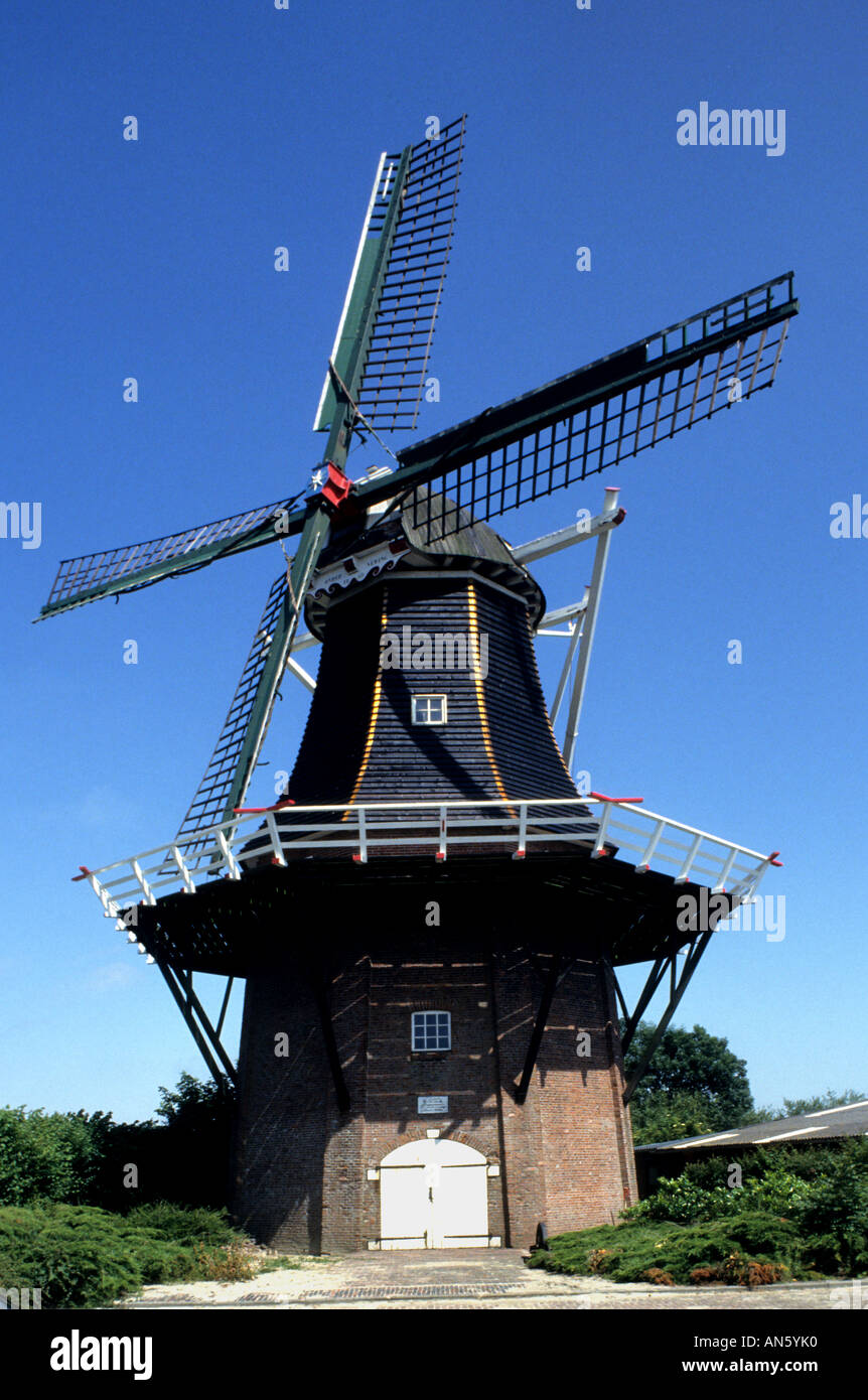 Netherlands Windmill Friesland Cornwerdt Netherlands Holland Historic ...