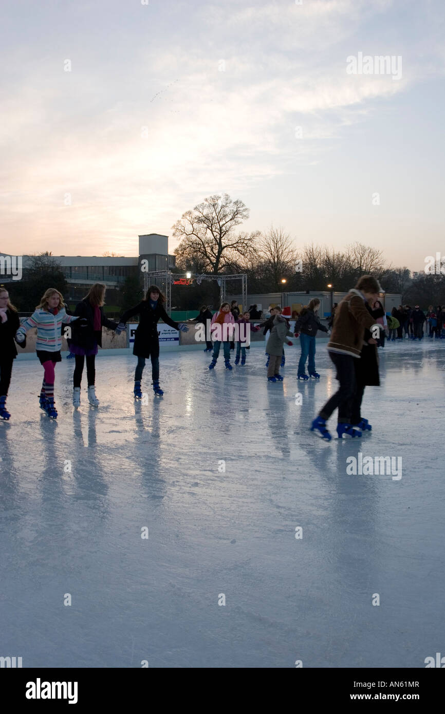 Ice Skating Rink - St Albans - Hertfordshire Stock Photo - Alamy